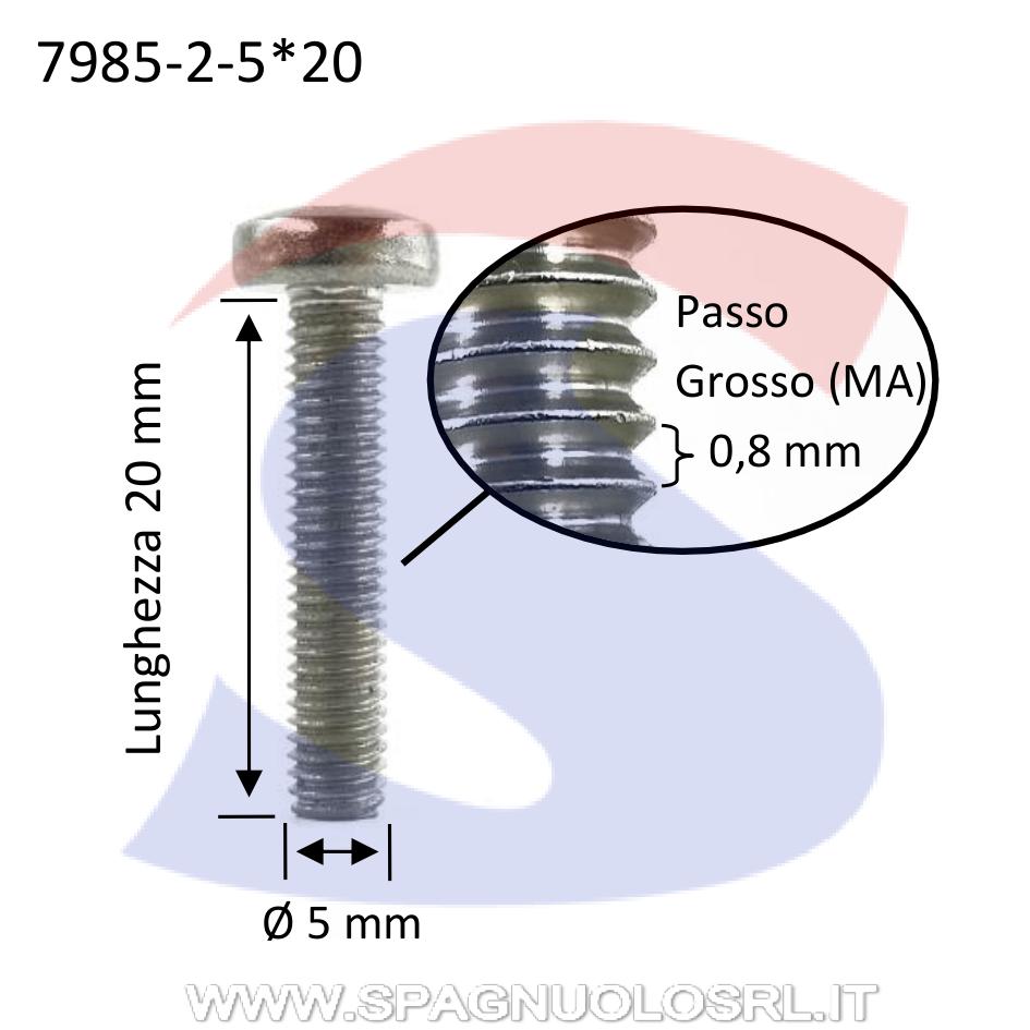 Vite TC con Calotta ed Impronta a Croce Inox 5X20 mm - INOX 7985-2-5*20 ... Vite TC con Calotta ed Impronta a Croce Inox 5X20 mm - INOX 7985-2-5*20 ...