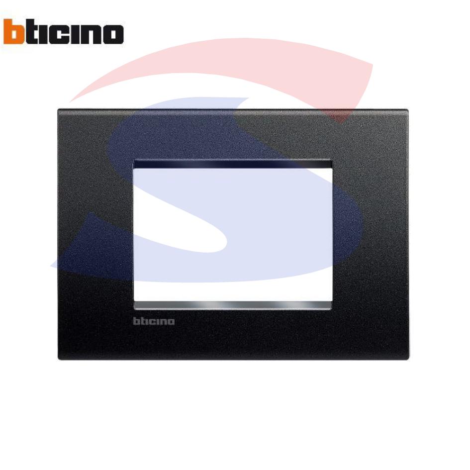 Placca 3 posti colore Antracite serie Livinglight - BTICINO LNA4803AR ...