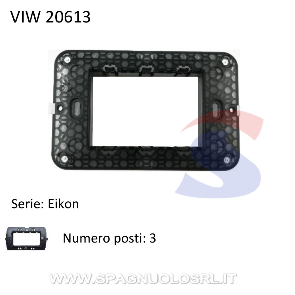 Supporto Vimar 3 moduli con viti serie "Eikon" - VIMAR 20613 ...