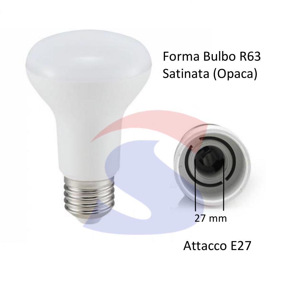 Lampadina Led E27 8 W SPOT R63 4.000 K - VTAC 142 - Spagnuolo S.R.L.