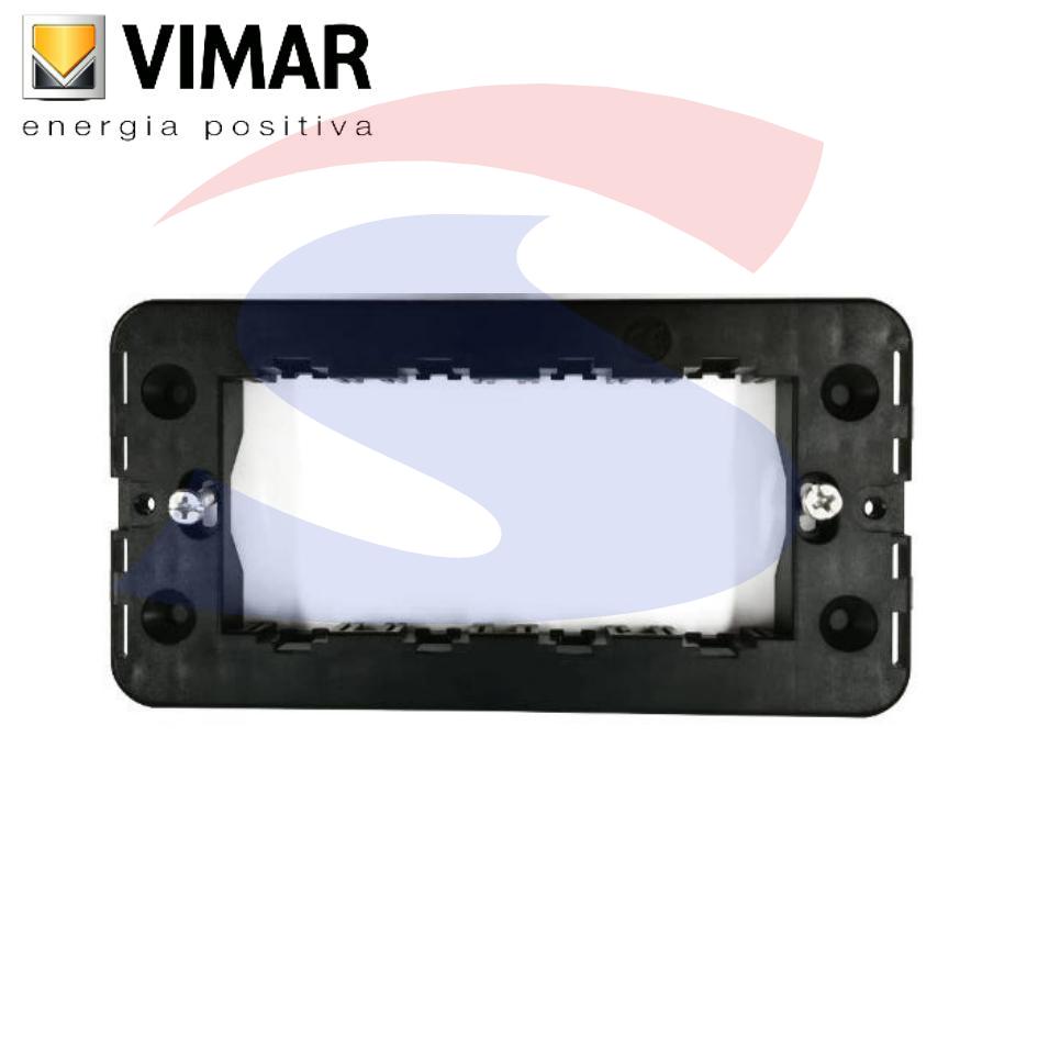 Supporto Vimar 4 moduli con viti serie "8000", Nero - VIMAR 08532 ...