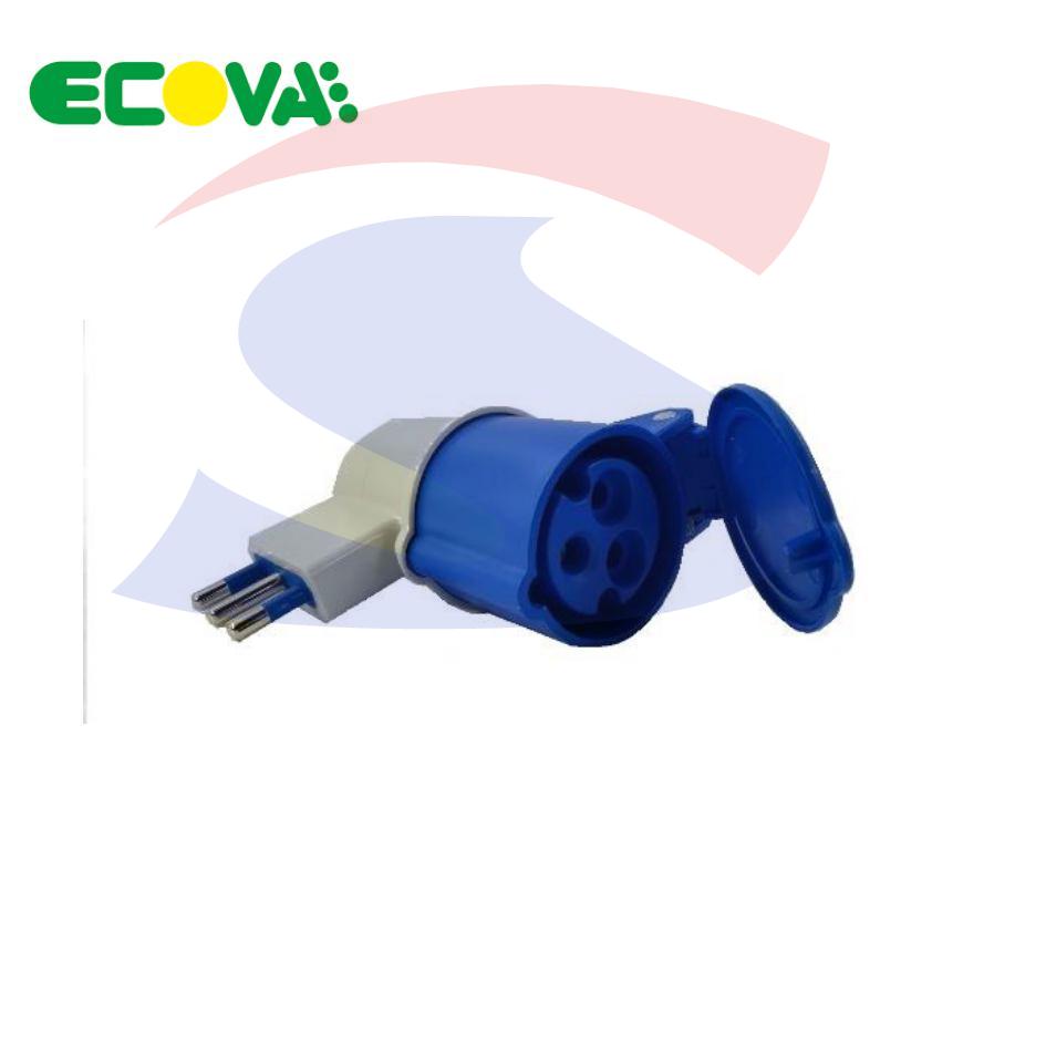 Adattatore industriale Spina 2P+T e presa CEE 2P+T 16 A - ECOLIGHT ...