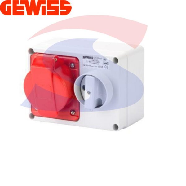 Presa fissa orizzontale 3P +T 32A 380-415 V, Rosso - GEWISS GW66019 ...